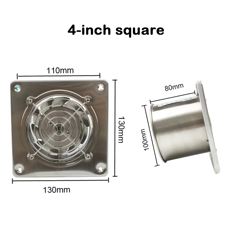 DMWD 4/6 Inch Kitchen Exhaust Fan Bathroom Wall Wi... – Grandado