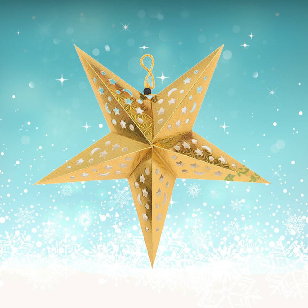 5PCS 30CM Hanging Star Paper Star Light Pentagram ... – Grandado