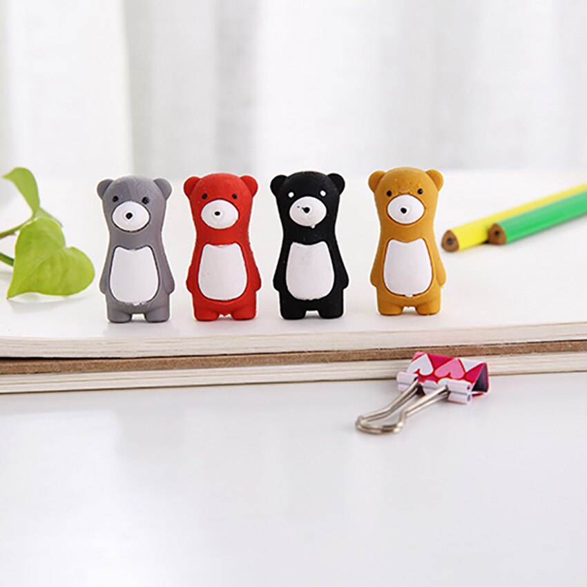 Stand Bear Shape Cute Erasers TPR Pencil Erasers D... – Grandado