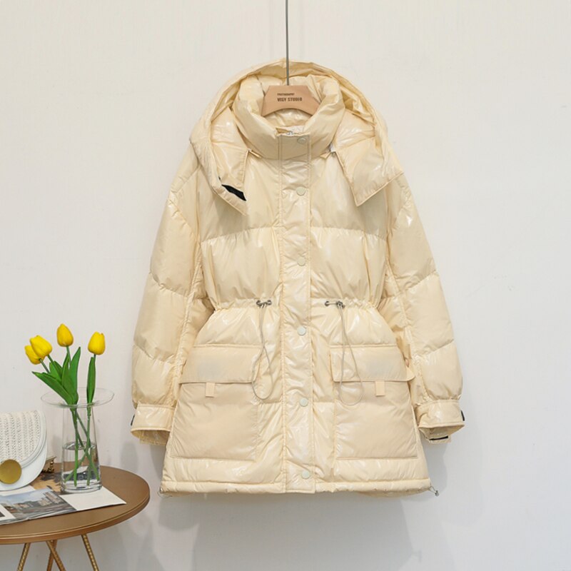 90% witte eendendonsjacks winterjas dames sneeuwk... – Vicedeal