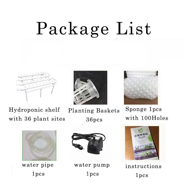 36 SItes Soilless Culture Equipment Hydroponic Gro... – Grandado