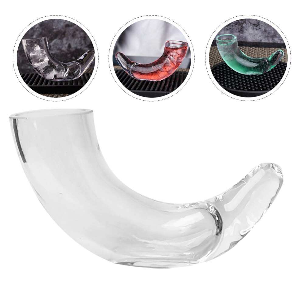 1Pc Horn Shaped Glass Cocktail Glass Party Supply ... – Grandado