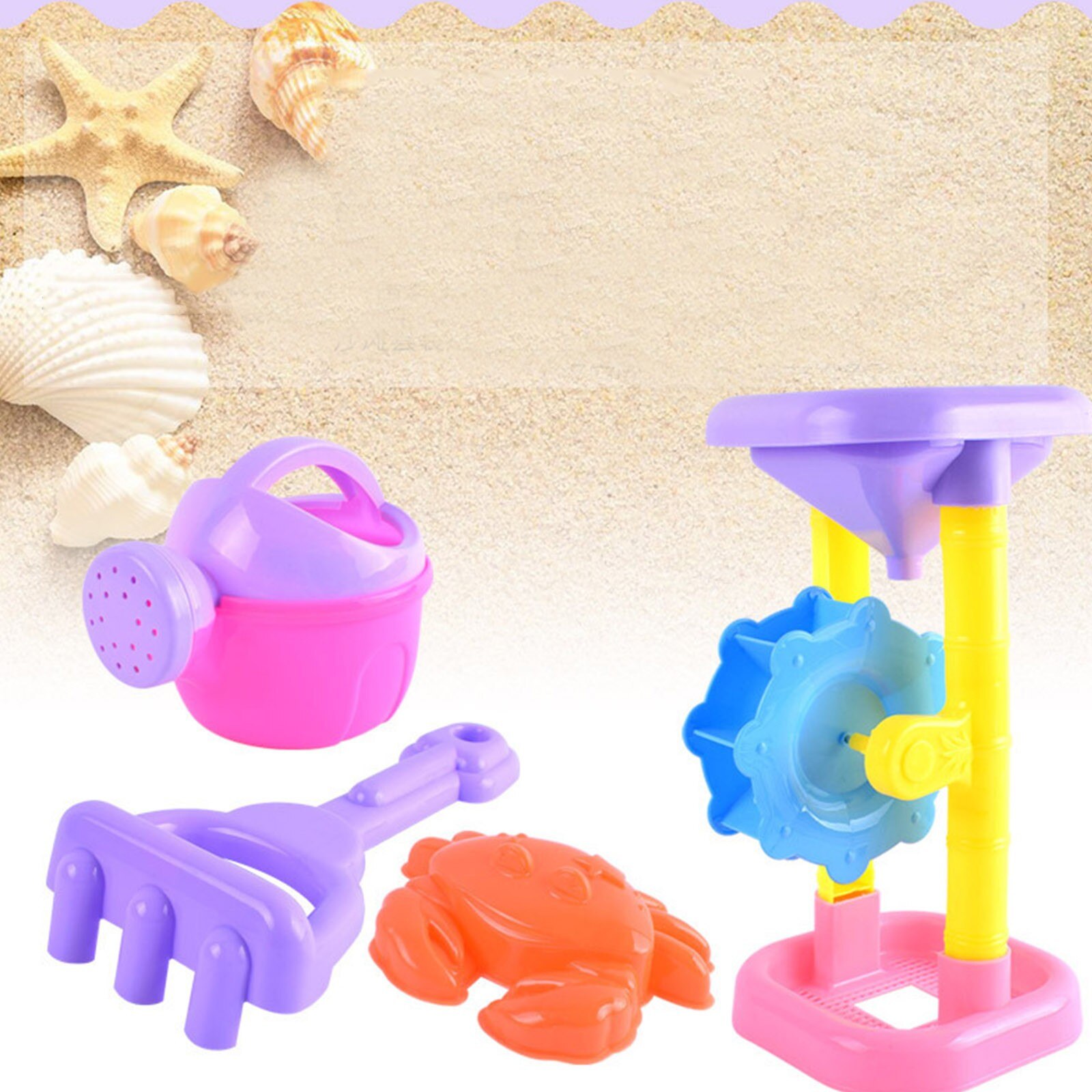 6 Piece Beach Toy Sand Set Sand Playing Tool Kits ... – Grandado