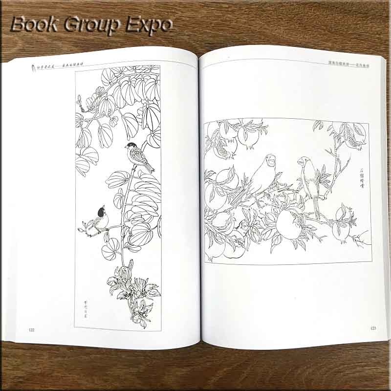 Chinese Lijn Tekening Boek Bai Miao Wit Tekening S... – Vicedeal