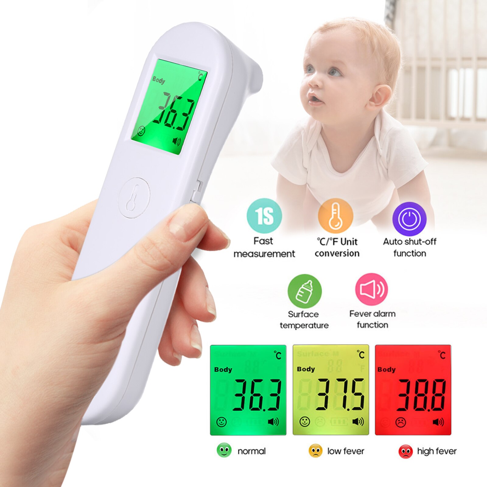Forehead Temperature Non-Contact IR Infrared Therm... – Grandado