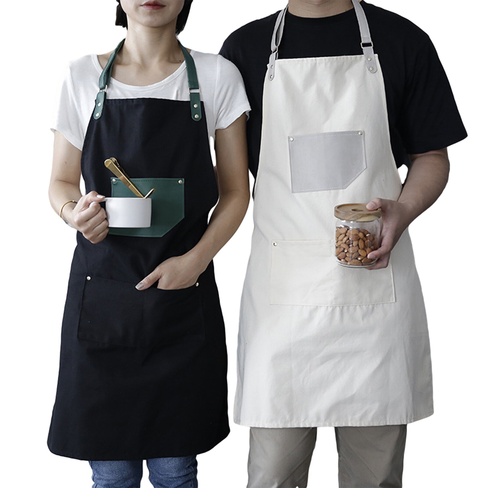 Multi-Pocket Kitchen Apron Sleeveless Adjustable H... – Grandado