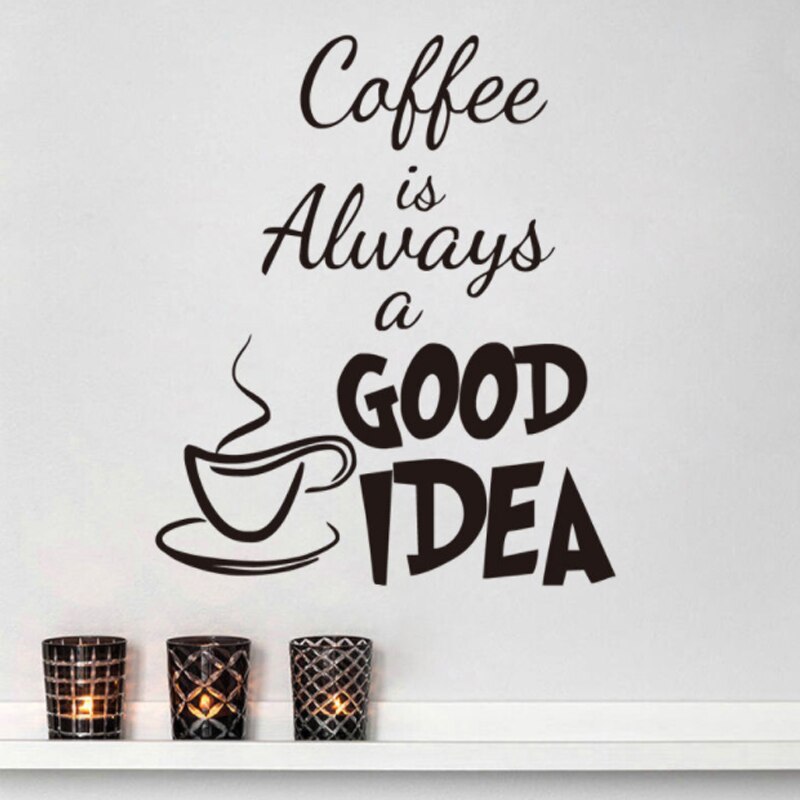 DIY art wall stickers coffee is a good idea home d... – Grandado