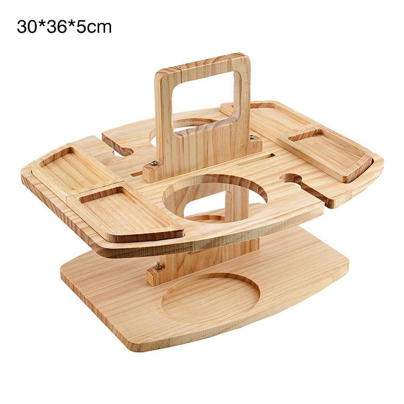 Wooden Portable Picnic Table Carry Handle Outdoor ... – Grandado