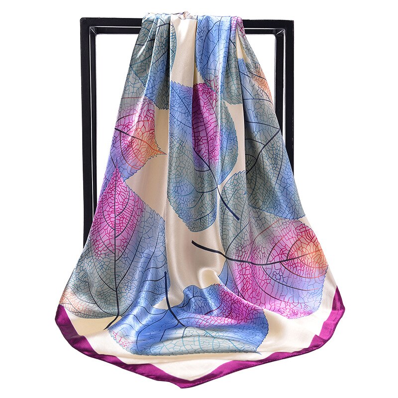 90*90cm printed silk satin scarves shawl – Grandado
