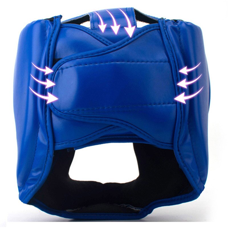 Boxing Helmet Head Guard PU Karate Muay Training A... – Grandado