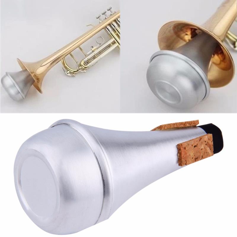 Silver Straight Trumpet Mute Aluminum Alloy Wind-I... – Vicedeal