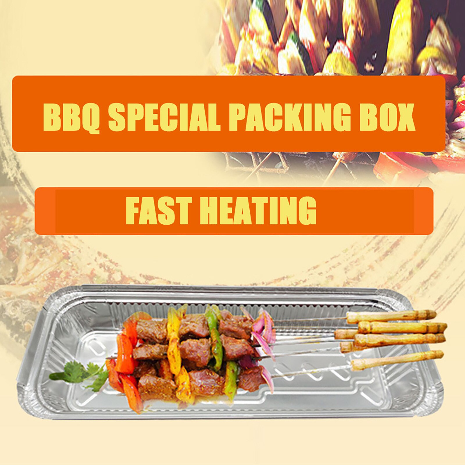 Baking Tin Carton Barbecue RectangularAluminum Foi... – Vicedeal