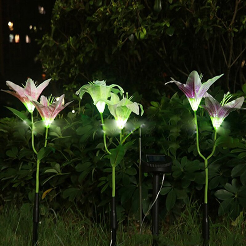 Solar Garden Light Flower Lawn Light Flower Multic... – Grandado