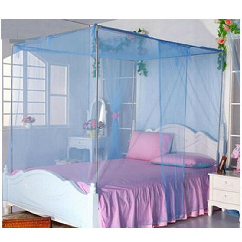 Lace Bed Mosquito Net 4 Corner Post Bed Canopy Pri... – Grandado