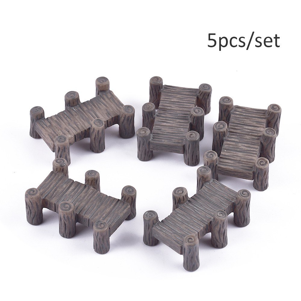 1 Set Mini Wooden Bridge Micro Landscape Resin Bon... – Vicedeal
