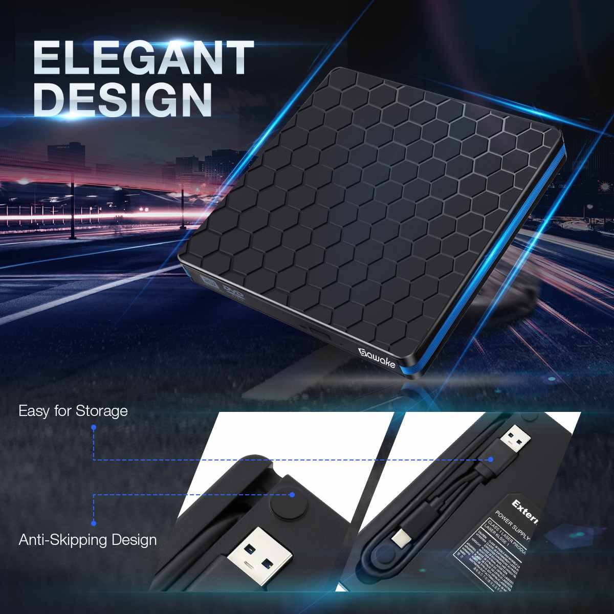 Professionelle Externe CD DVD Drive USB 3,0 Typ C ... – Vicedeal