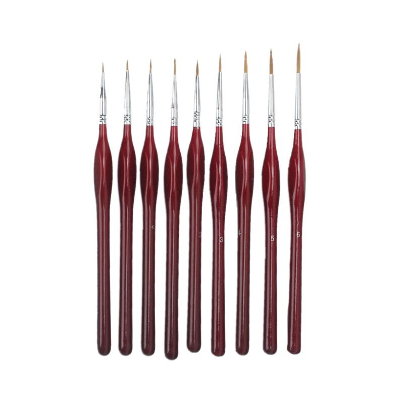 9 Pieces Fine Detail Paint Brush Miniature Paintin... – Grandado