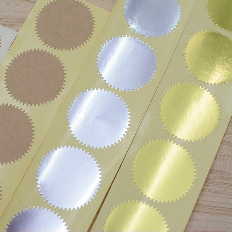 Gouden Zilveren Folie Seal Sticker Voor Droog Embo... – Grandado
