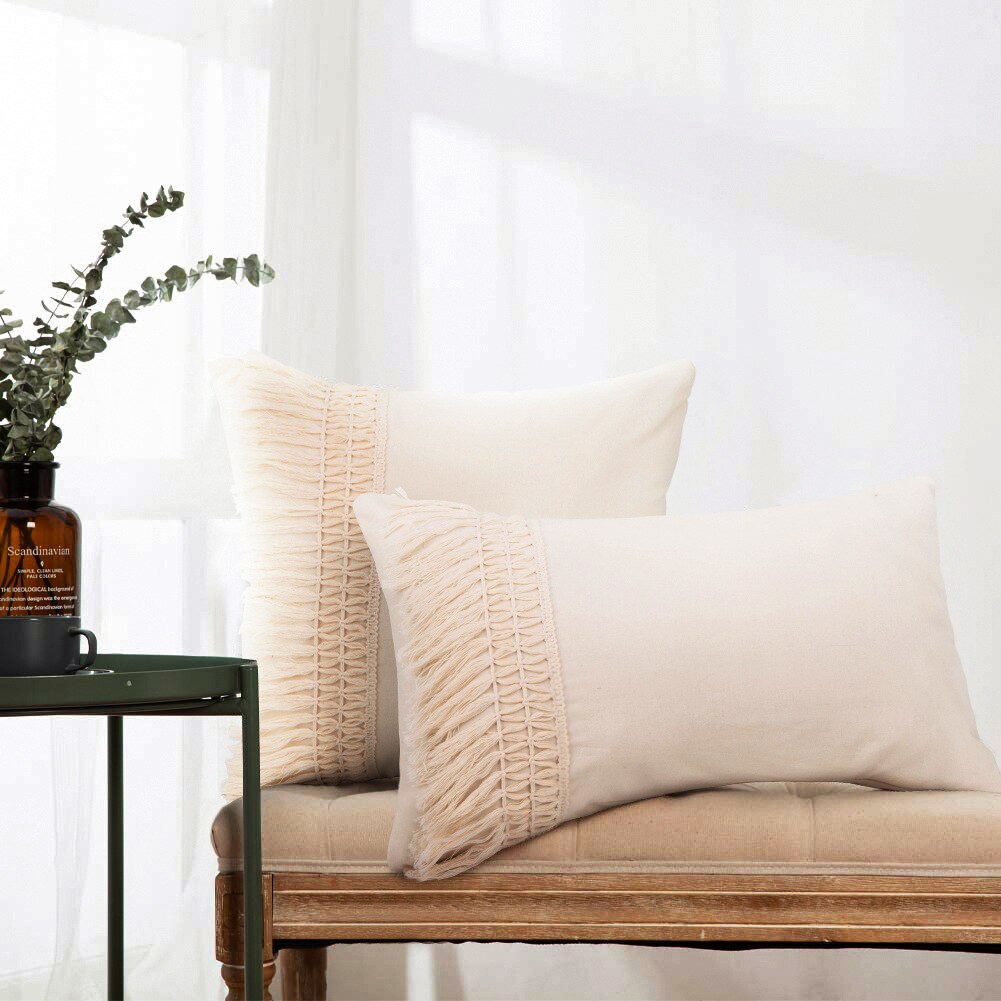 Pure Cotton Beige Pillow Case American Pastoral Sm... – Grandado