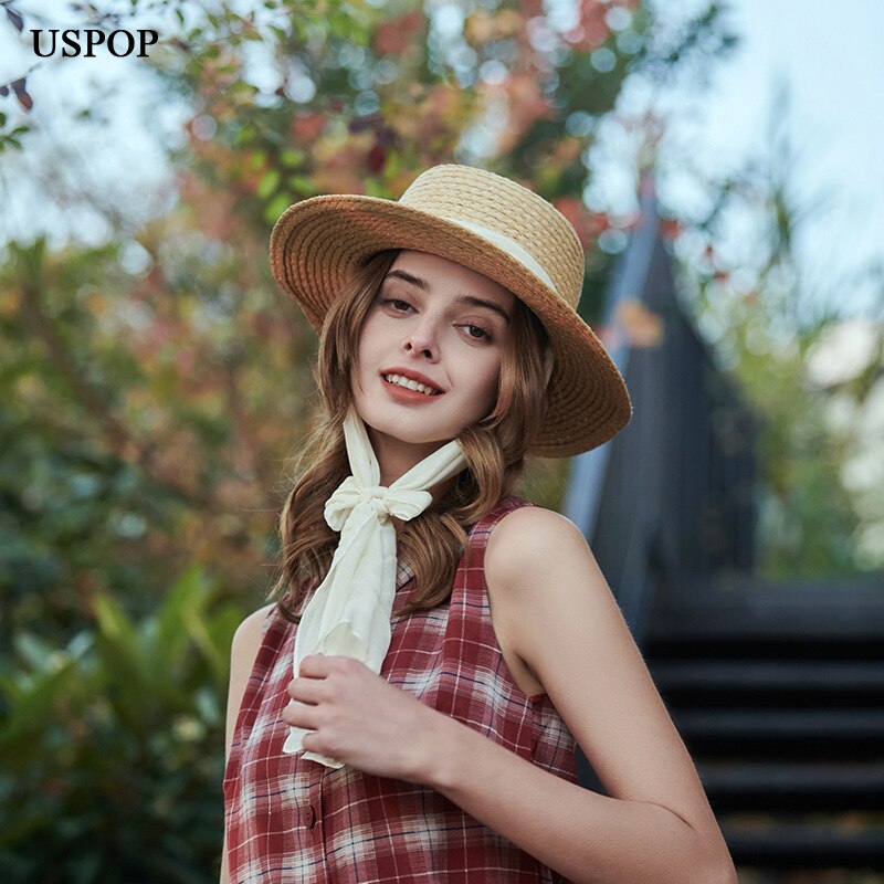 USPOP 2022 Summer Sun Hats Women Straw Hats Raffia... – Grandado