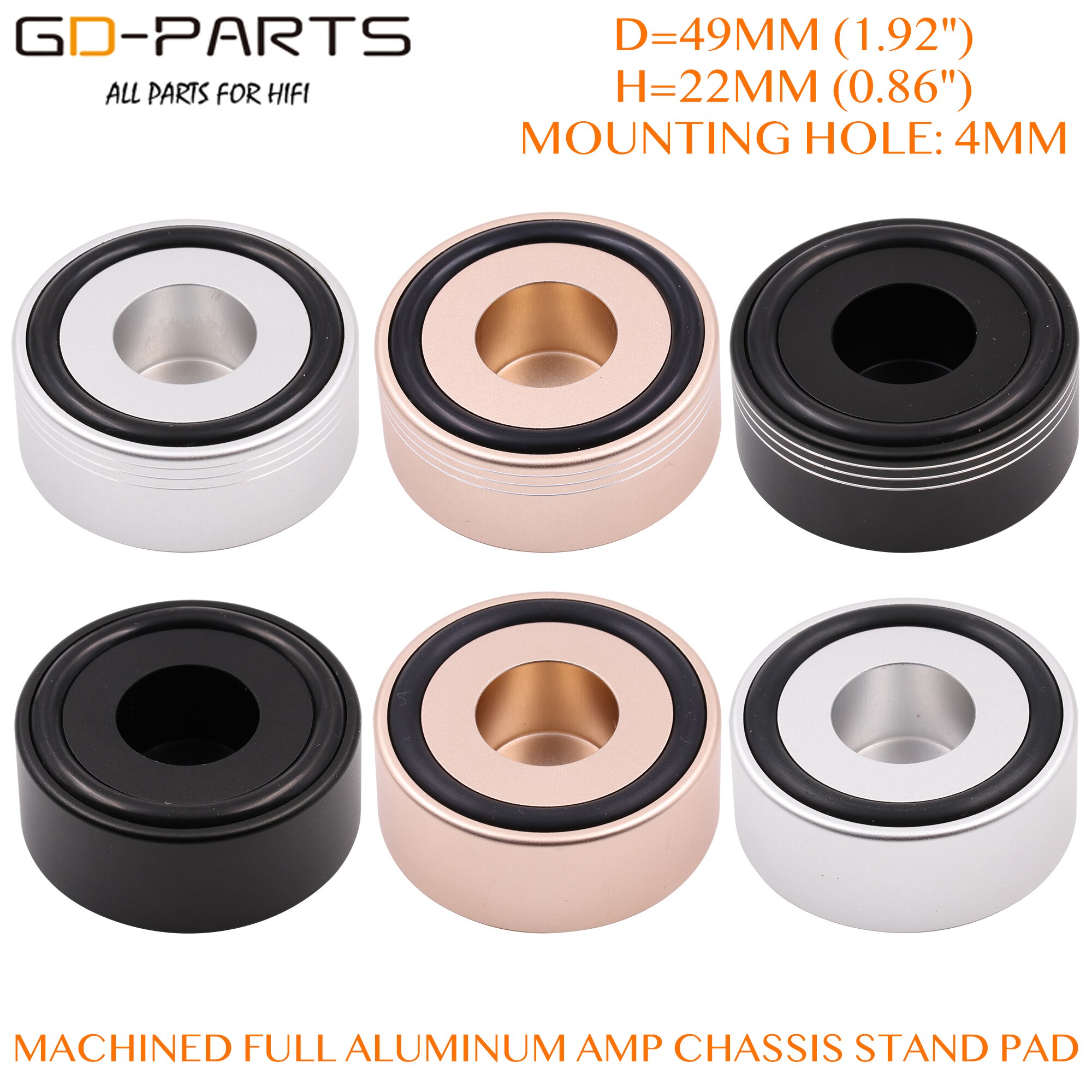 49mm Machined Solid Full Aluminum Hifi Speaker Fee... – Grandado