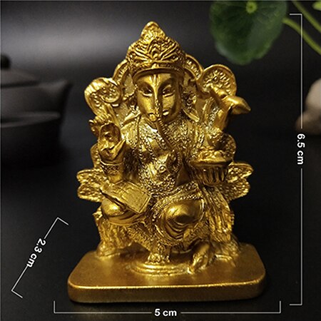 Golden Lord Ganesha Statue Buddha Elephant God Scu... – Grandado