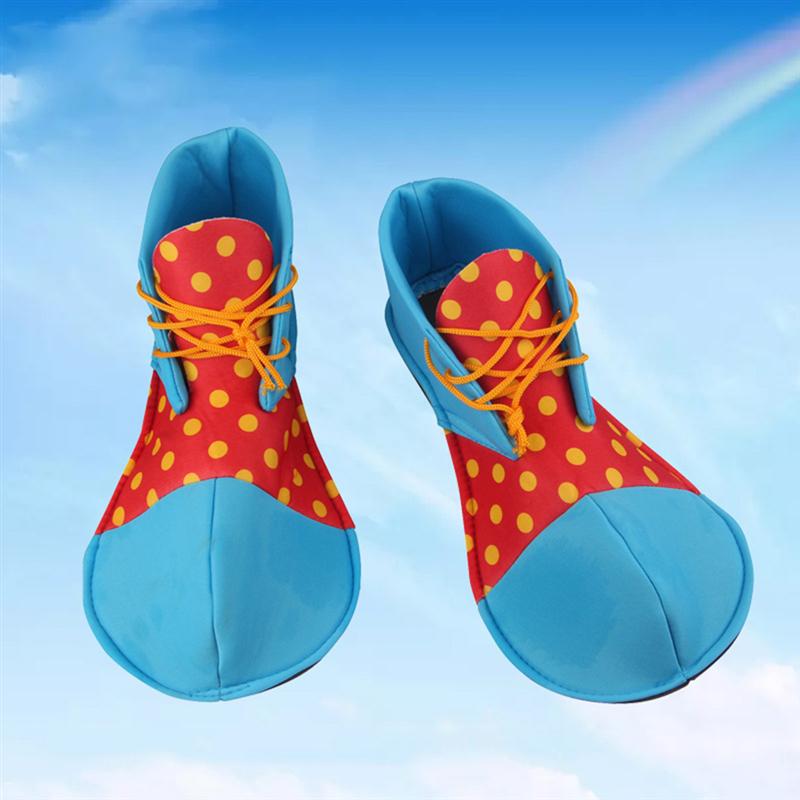 Rainbow Polka Dot Clown Shoes Costume Cosplay Party Adult Rainbow Clown ...