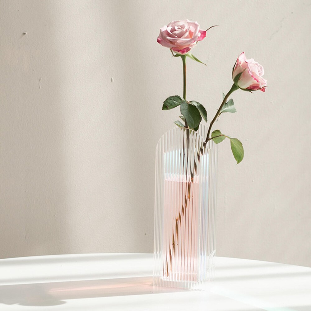 Rainbow Color Acrylic Vases Plastic Transparent Ge... – Grandado