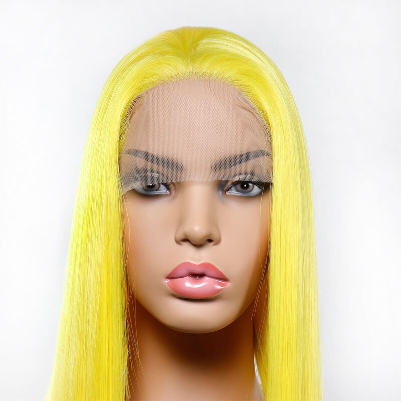 Bombshell Synthetic Hair Lace Front Wig Bright Yel... – Grandado