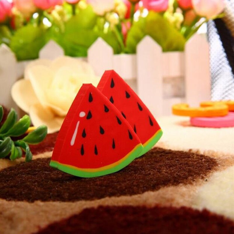 2Pcs/Pack Cute Fresh Fruit Eraser Watermelon Orang... – Vicedeal