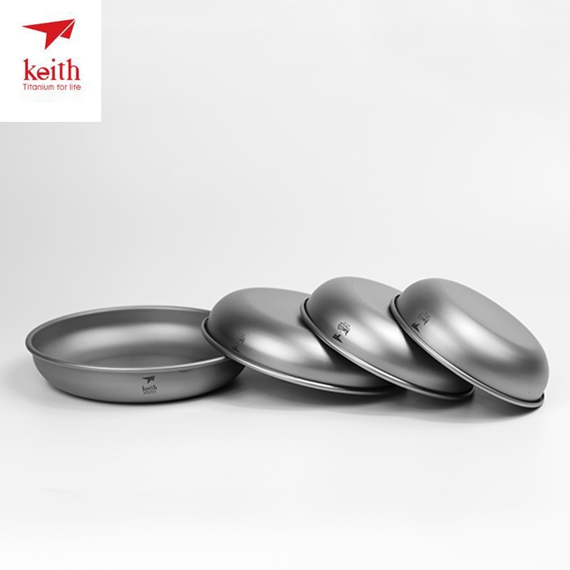4 pcs Keith Titanium Platen Outdoor Servies Campin... – Grandado