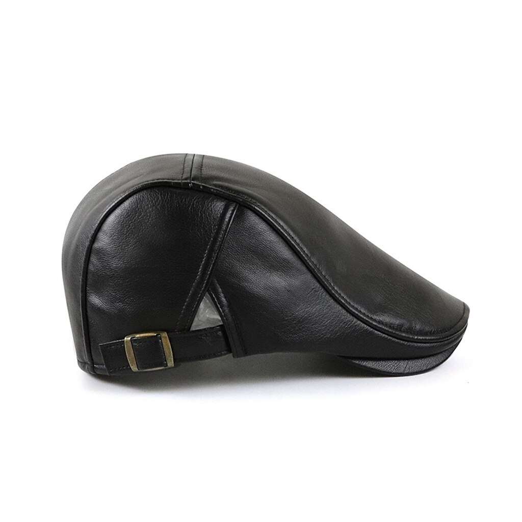 JAMONT Top Level Leather Newsboy Cap for Men Autum... – Grandado