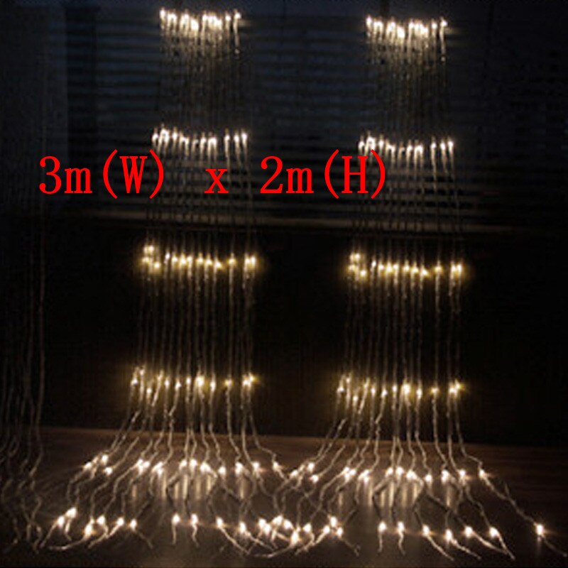 3x3m/3x2m Led Water Waterfall Curtain Lights Garla... – Vicedeal