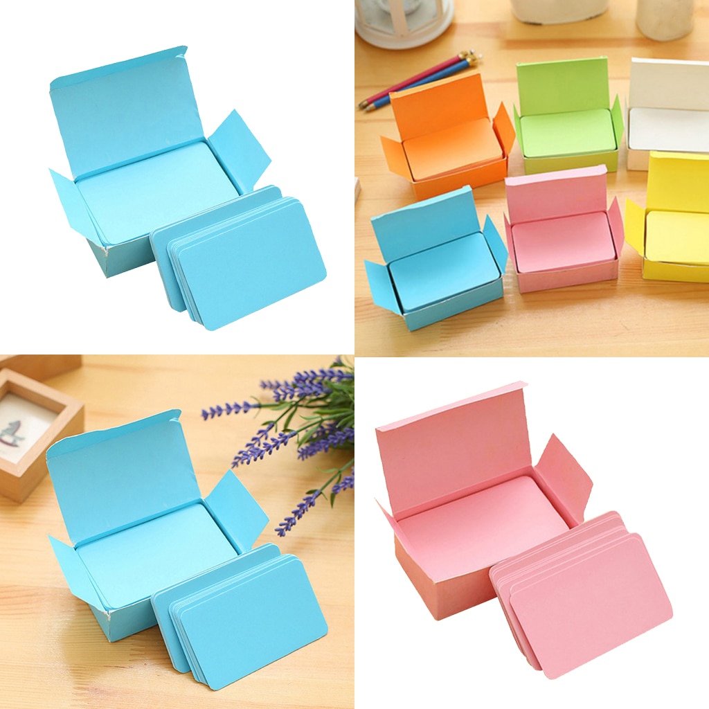 2 Boxes Pink + Blue Paper Blank Index Flash Cards ... – Grandado