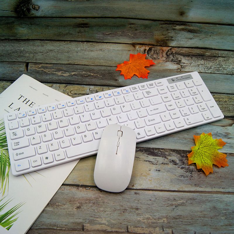 Silent Ultra-thin 2.4G Wireless Keyboard and Mouse... – Vicedeal