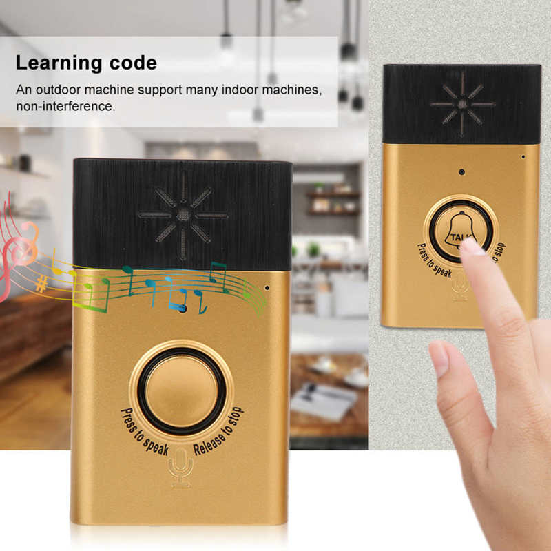 Wireless Intercom Doorbell Dual Voice Smart Bell 2 Grandado