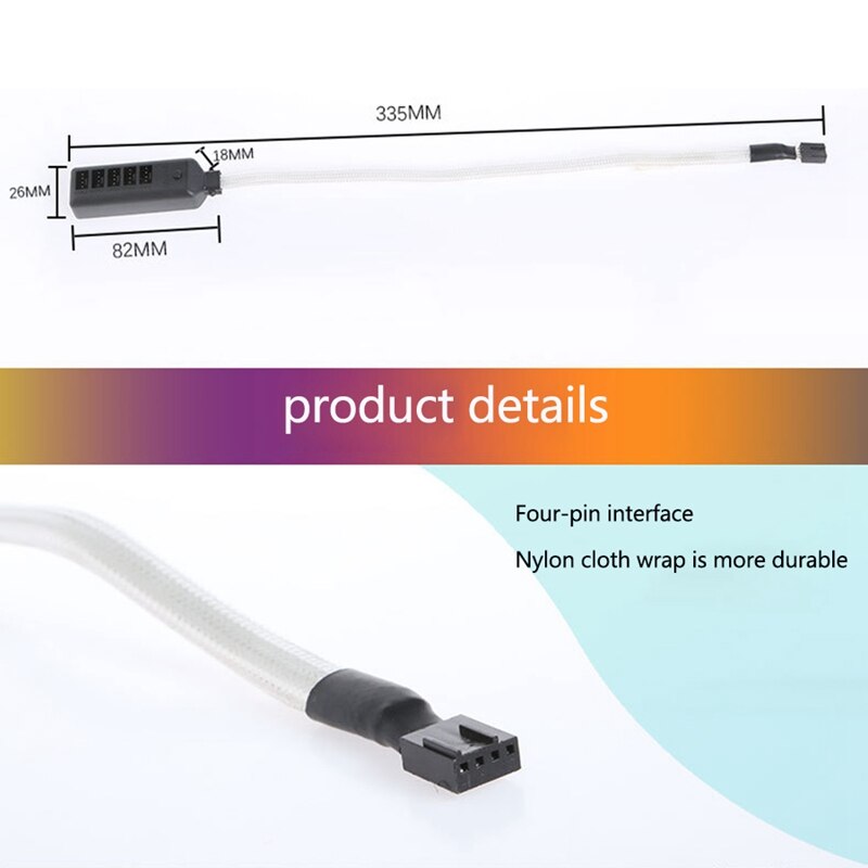 -HXHF One for Five Fan HUB 4-Pin PWM HUB Desktop C... – Vicedeal