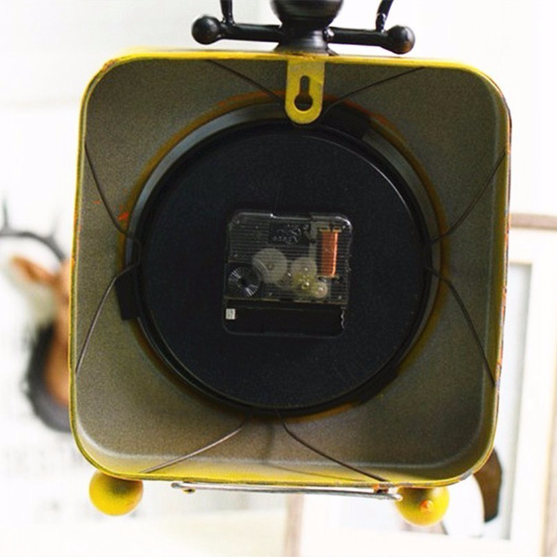 Vintage Clock, Desk Clock, Square Wrought Iron Clo... – Grandado