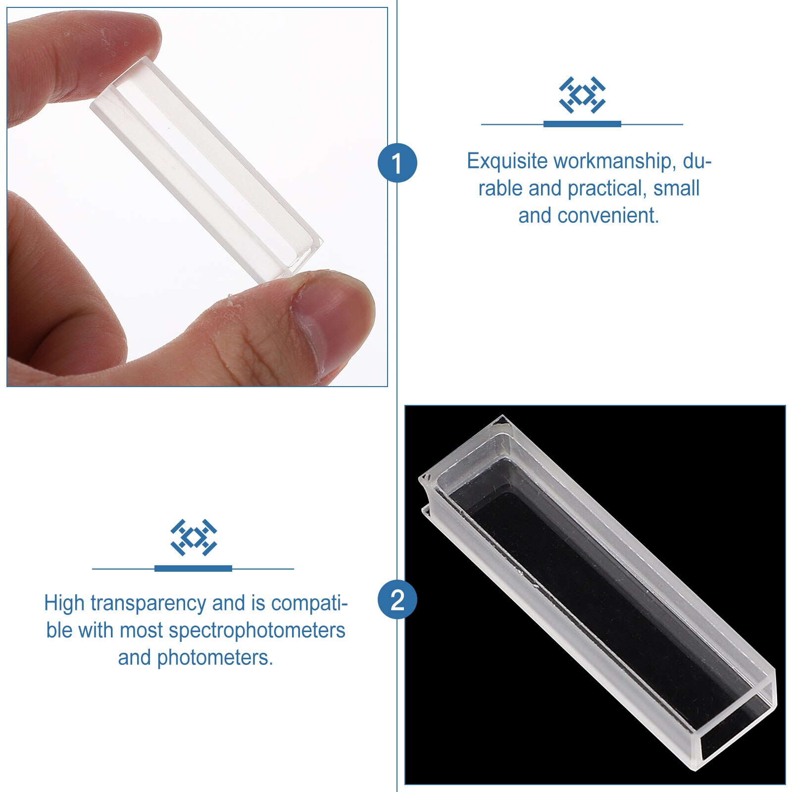 5mm Transparent Quartz Cuvette Micro Cuvette Four-... – Grandado