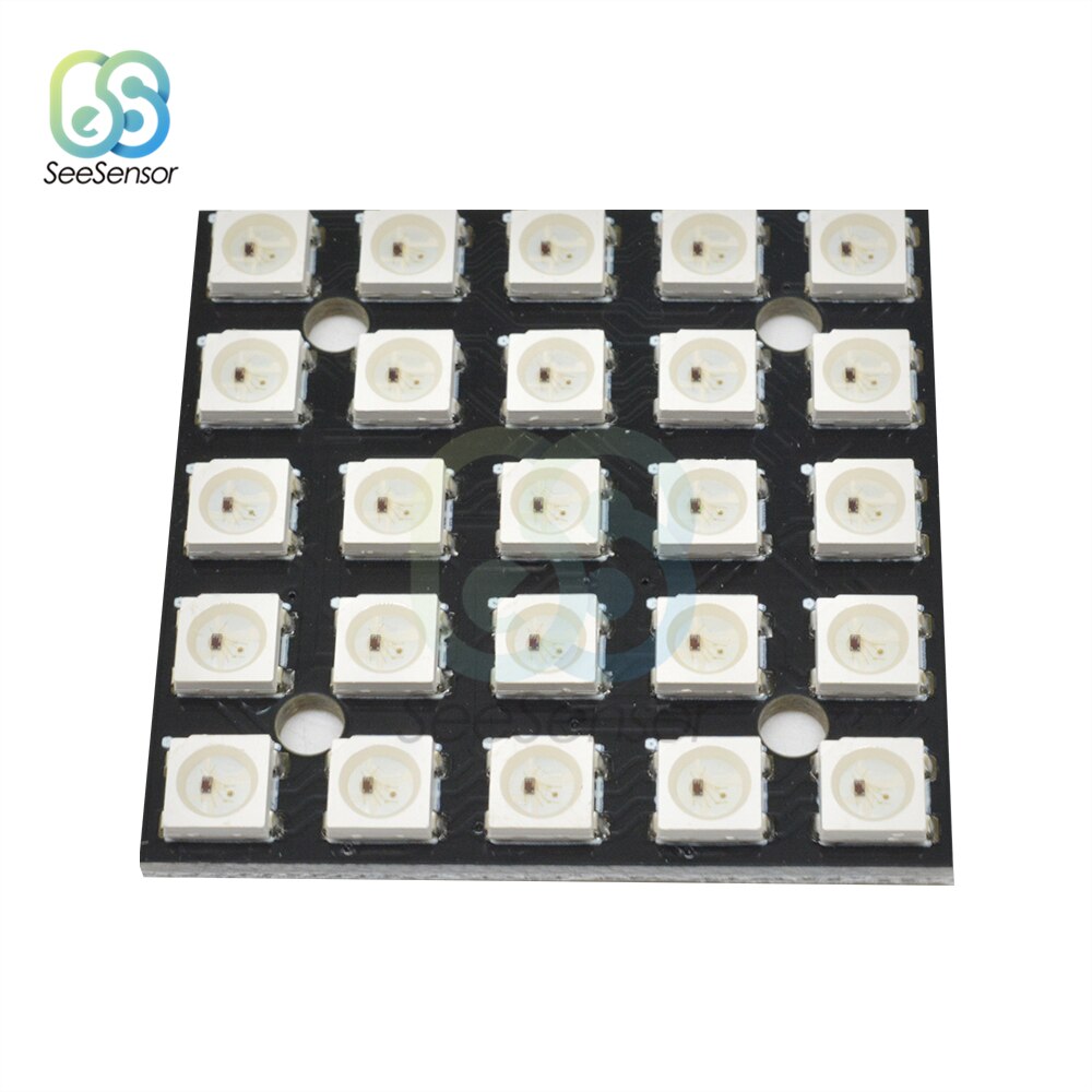 WS2812B RGB Flexible 5x5 Pixel Panel Matrix Screen... – Grandado