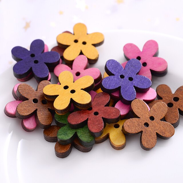 Botones de madera con forma de corazón, botones bo... – Grandado