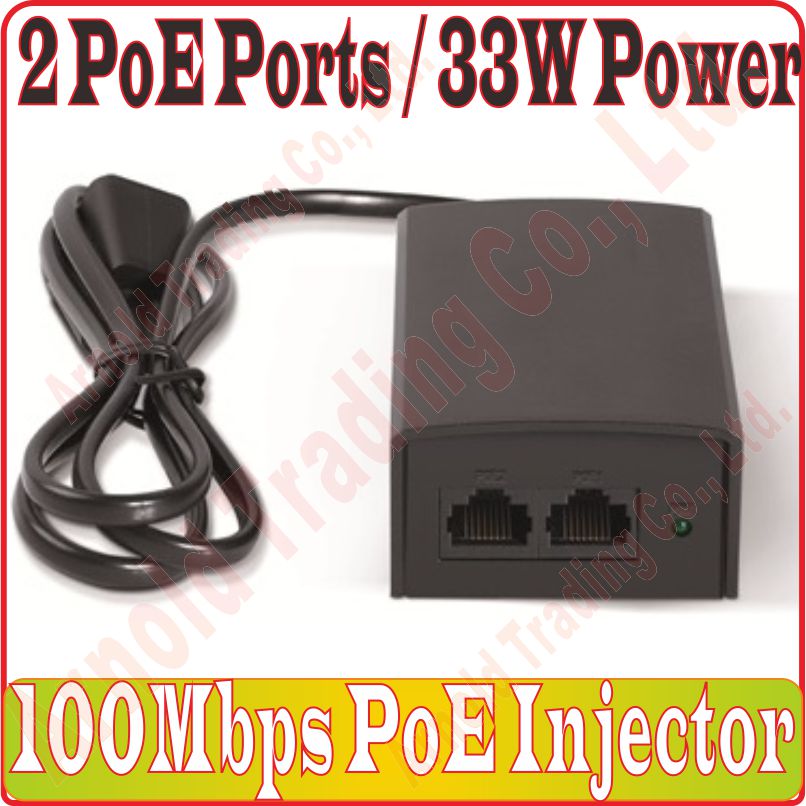 2 PoE Poort 33 w 100 Mbps PoE Injector 2 CH PoE Sw... – Vicedeal
