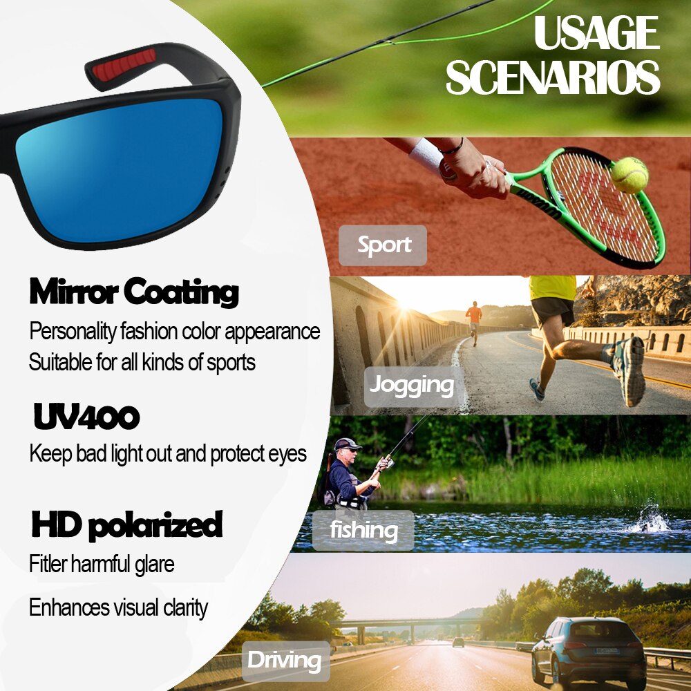 UV400 Mannen Vissen Drijvende Zonnebril Visser Cam... – Vicedeal