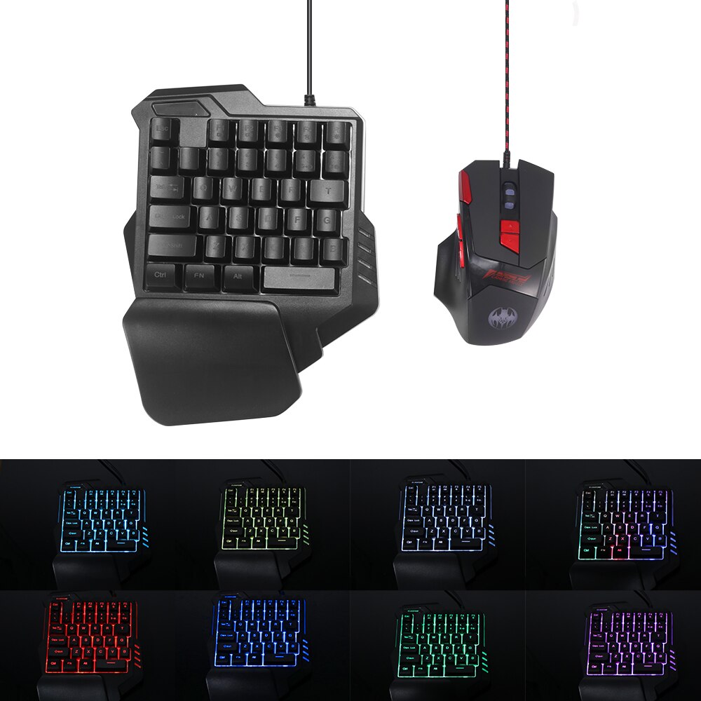 Single Keyboard Mouse Set Wired Gaming Keyboard Ke... – Grandado