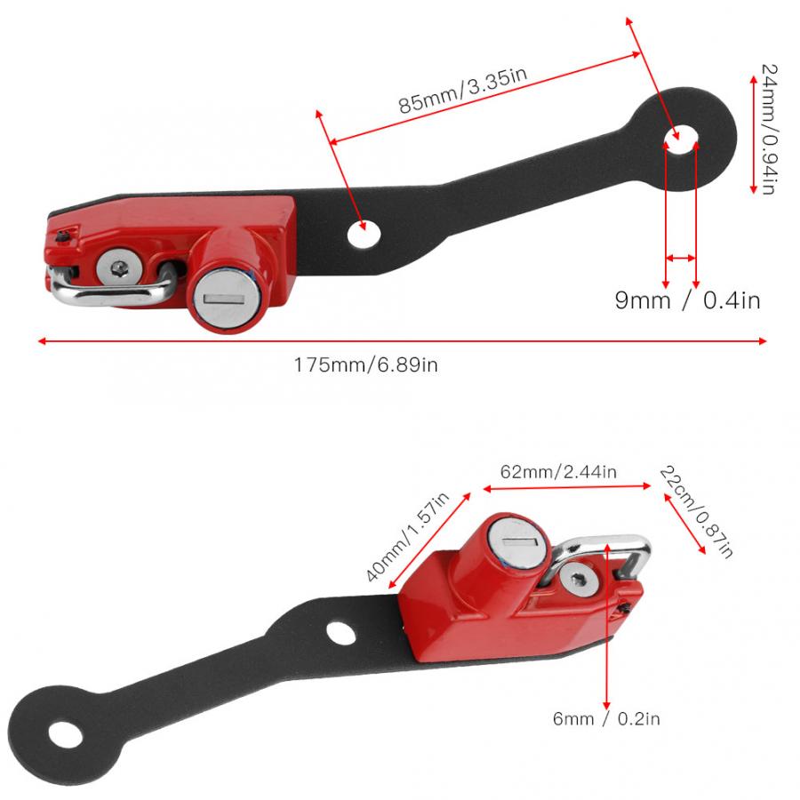 Aluminium Motorfiets Helm Lock Mount Haak Modifica... – Grandado