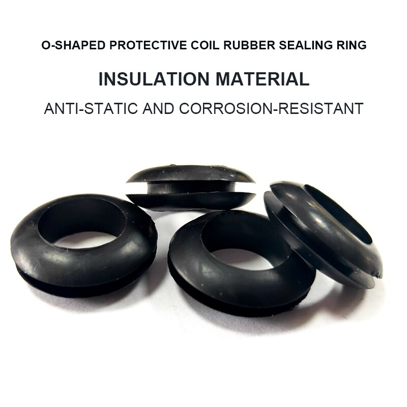 Black double-sided guard coil/outlet ring/rubber s... – Vicedeal