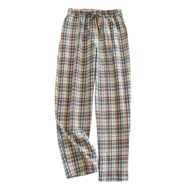 Plaid Home Pants for Men Loose Pajama Cotton Man S... – Grandado