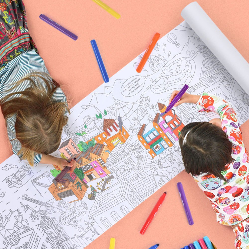 10M Grote Coloring Poster Kids Colorable Frame Fun... – Grandado