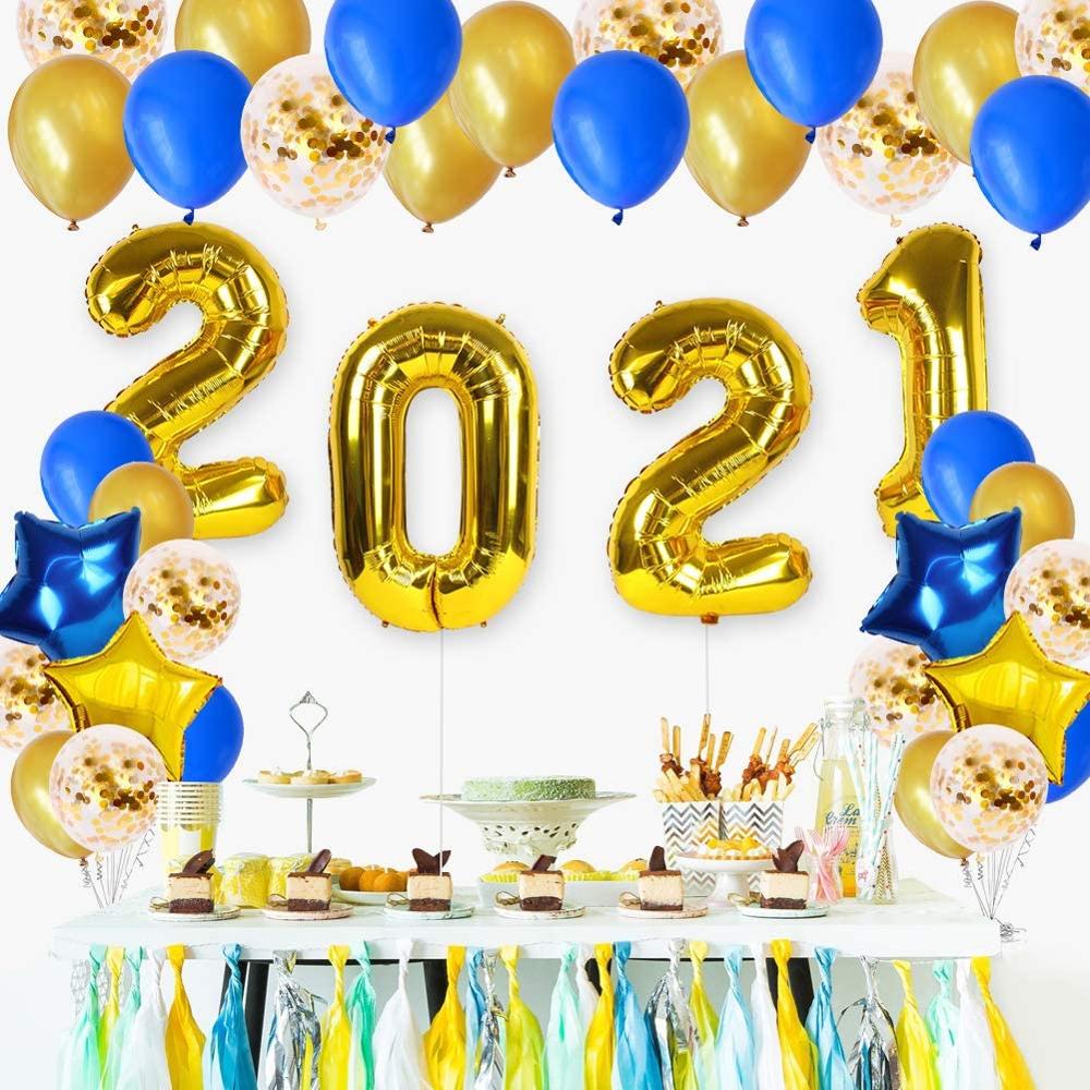 29Pcs Happy Year Balloon Set 40inch Foil Number Ba... – Grandado