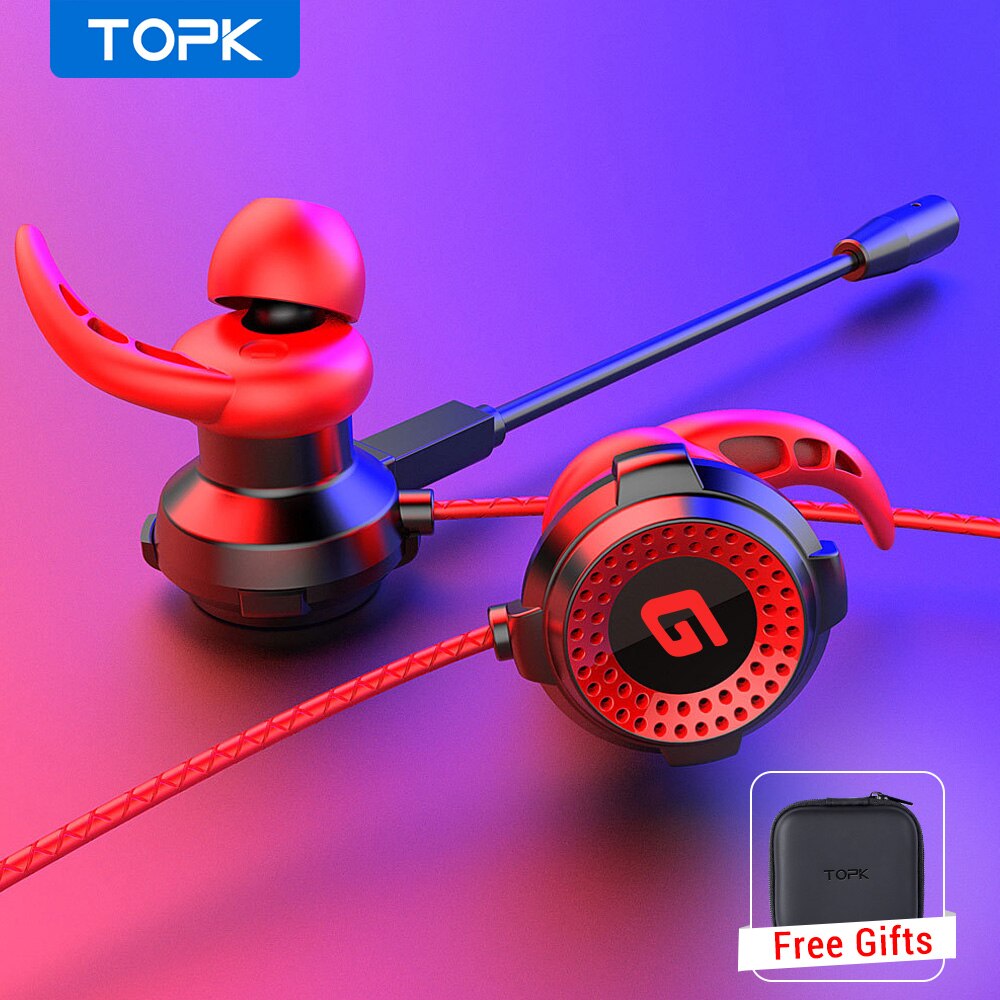 TOPK-auriculares con cable para Gamer, cascos inte... – Grandado